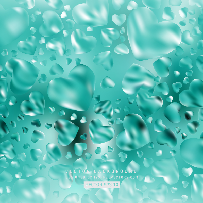 Dive Into the Depths Of Design: 29 Turquoise Heart Vector Backgrounds ...