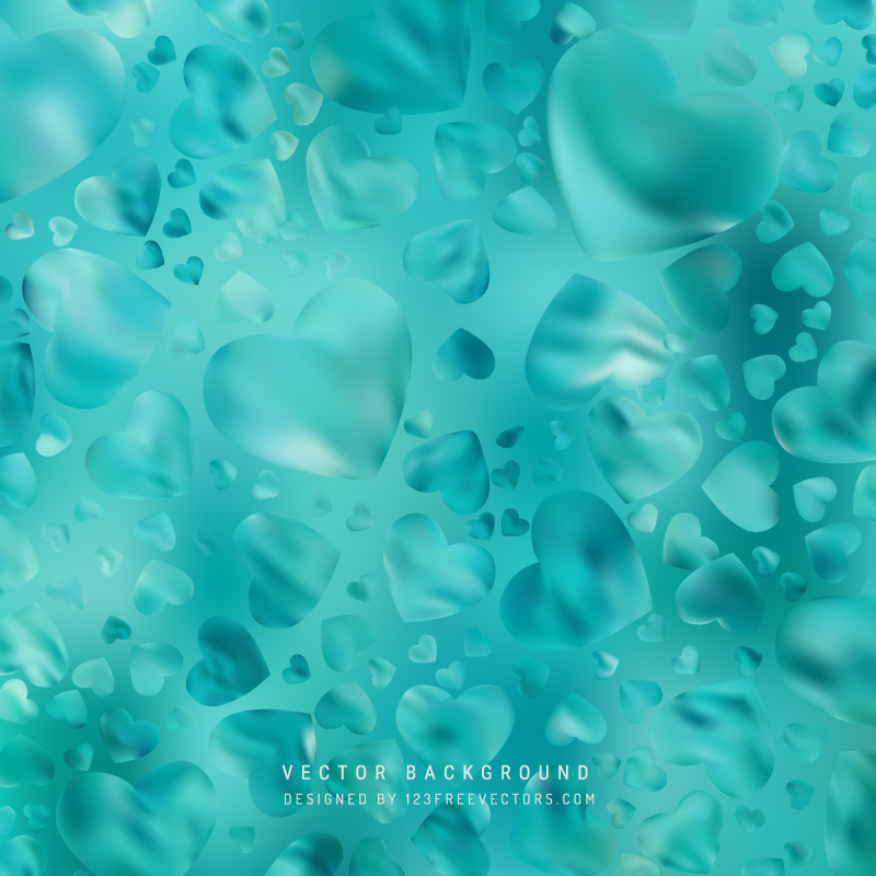 Dive Into the Depths Of Design: 29 Turquoise Heart Vector Backgrounds ...