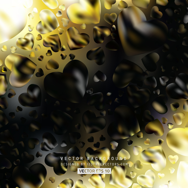 Eternal Embrace: Abstract Black Heart Designs | 123freevectors