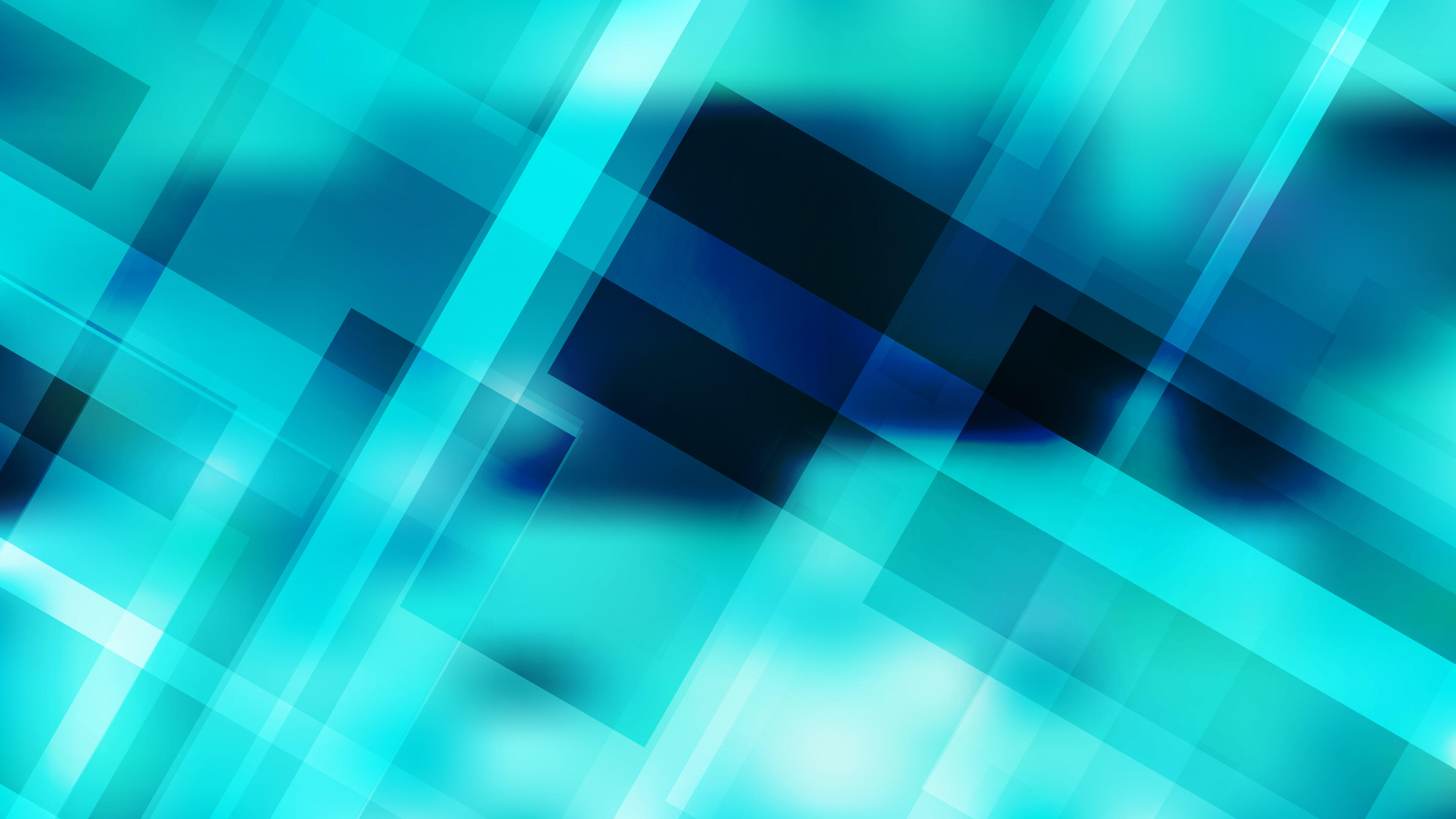 Free Download Abstract Geometric Shapes in Turquoise and Blue
