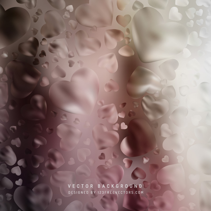 Abstract Romantic Hearts Background