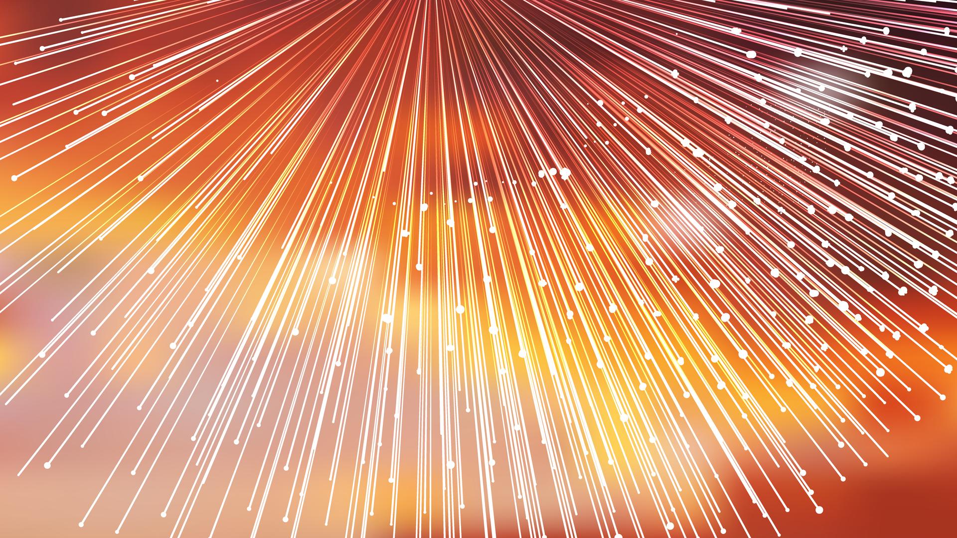 Shiny Dark Orange Radial Burst Lines Background Vector Art