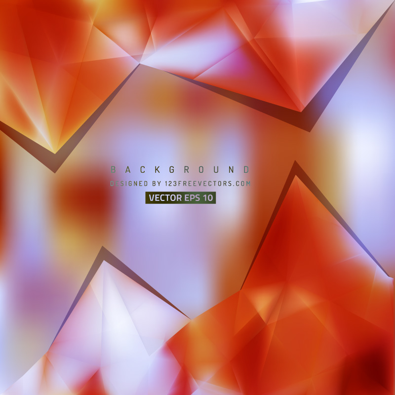 Light Blue Orange Triangle Polygonal Background Design