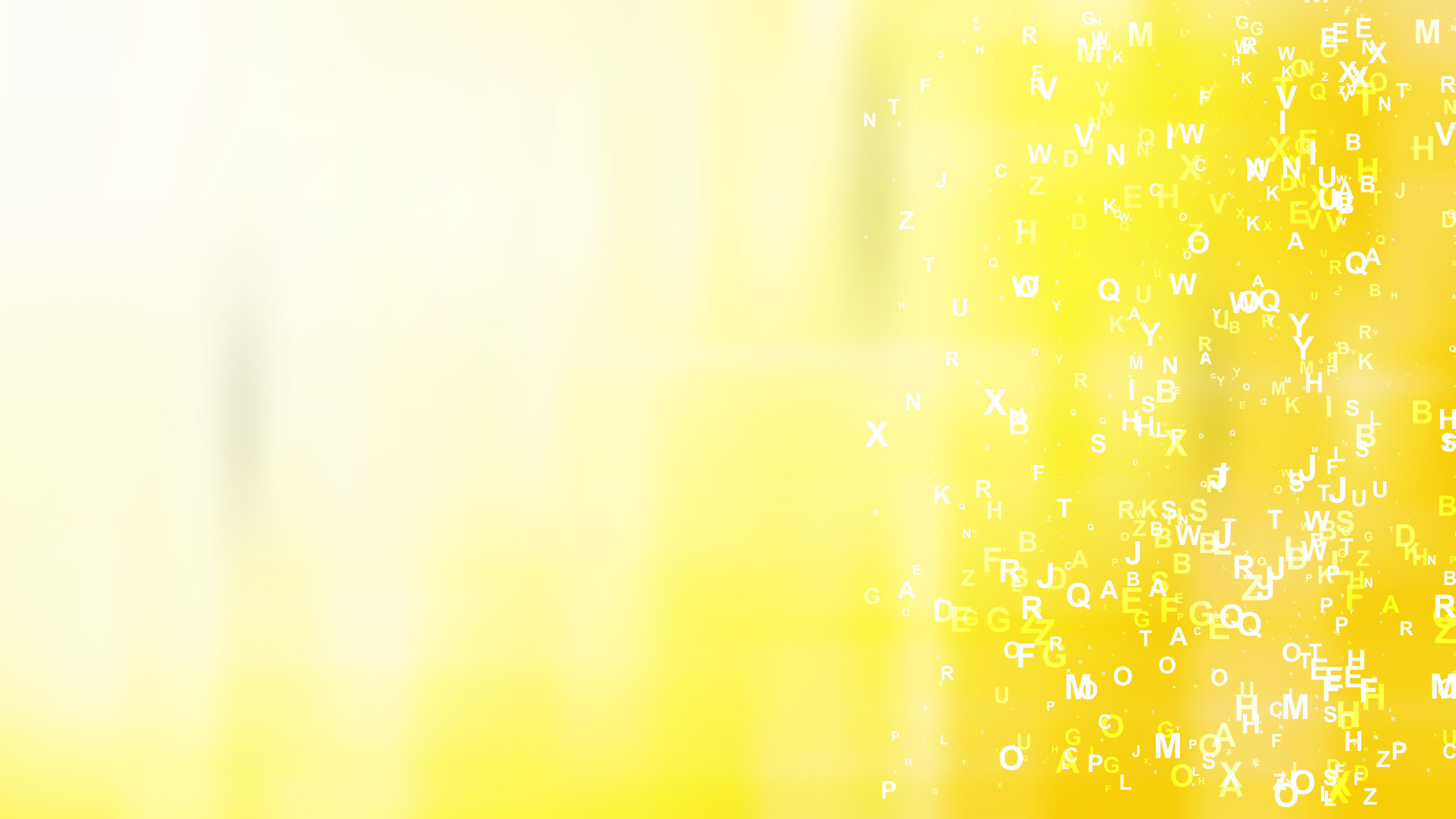 Free Abstract Yellow and White Scattered Alphabet Background