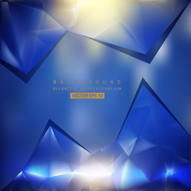 Abstract Blue Yellow Geometric Triangle Background