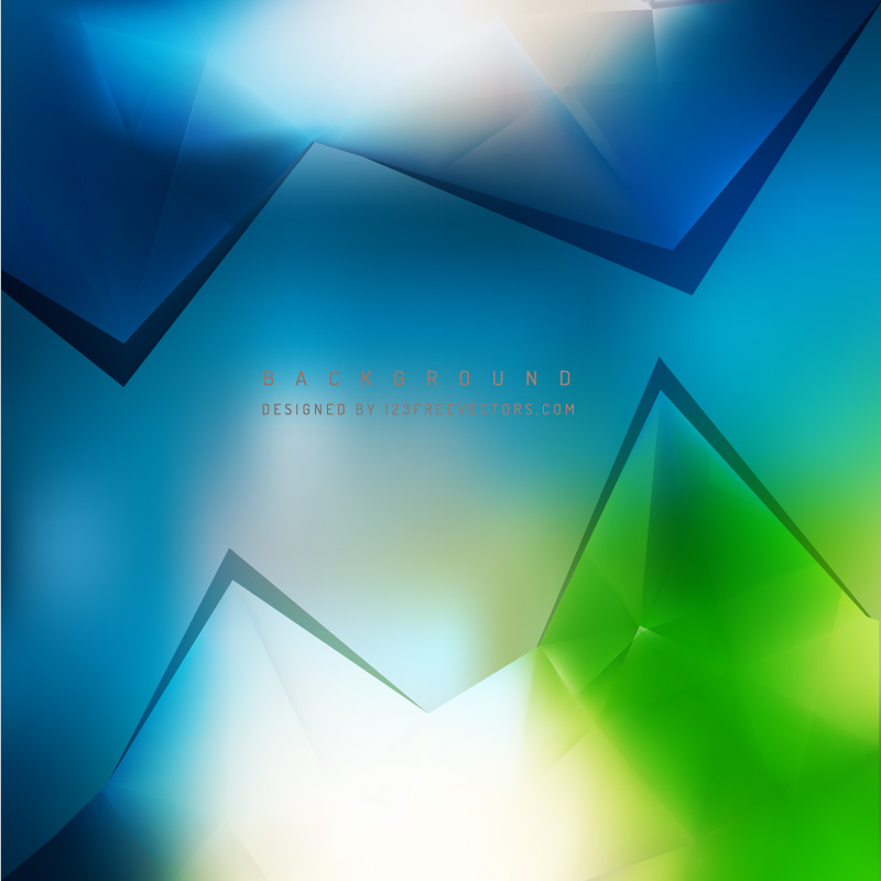 Blue Green Triangular Background