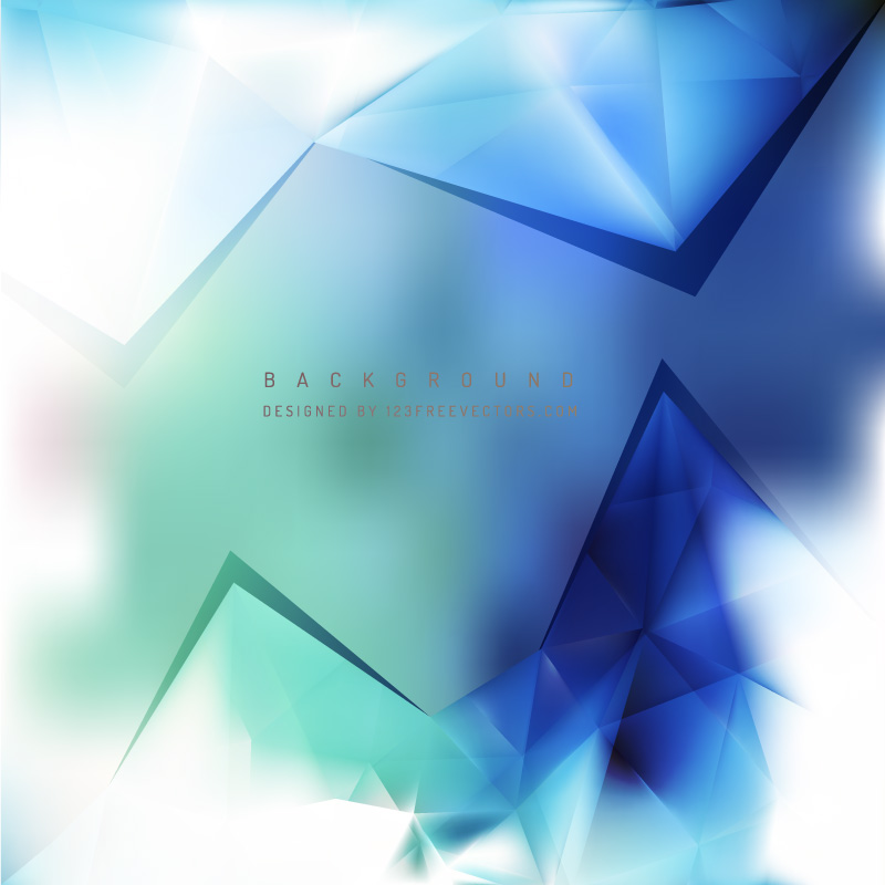 Abstract Blue Green Triangle Polygonal Background Template