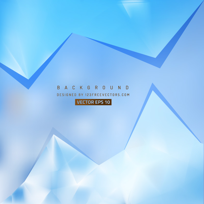 Abstract Light Blue Geometric Triangle Background Template