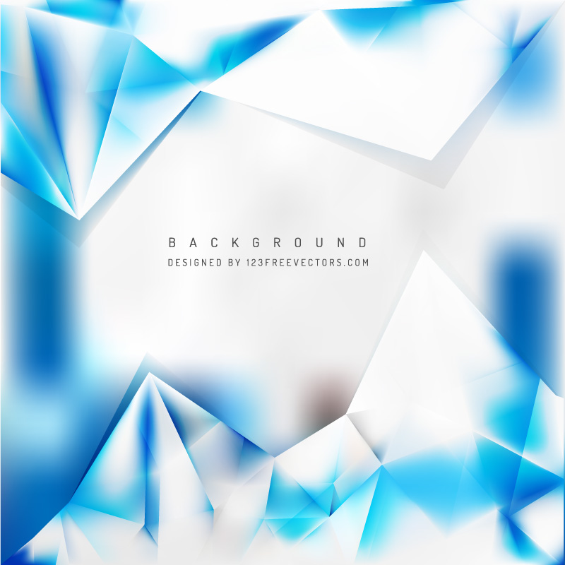 Abstract Blue White Triangle Polygonal Background