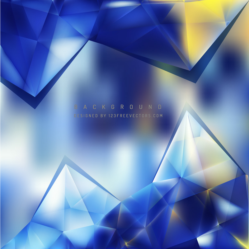Abstract Dark Blue Polygonal Triangular Background Design