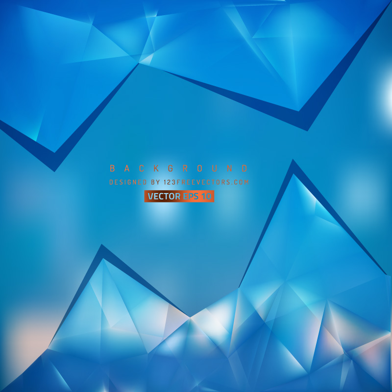 Blue Triangle Polygonal Background