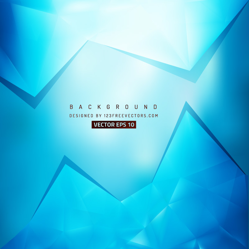 Abstract Blue Geometric Triangle Background Template