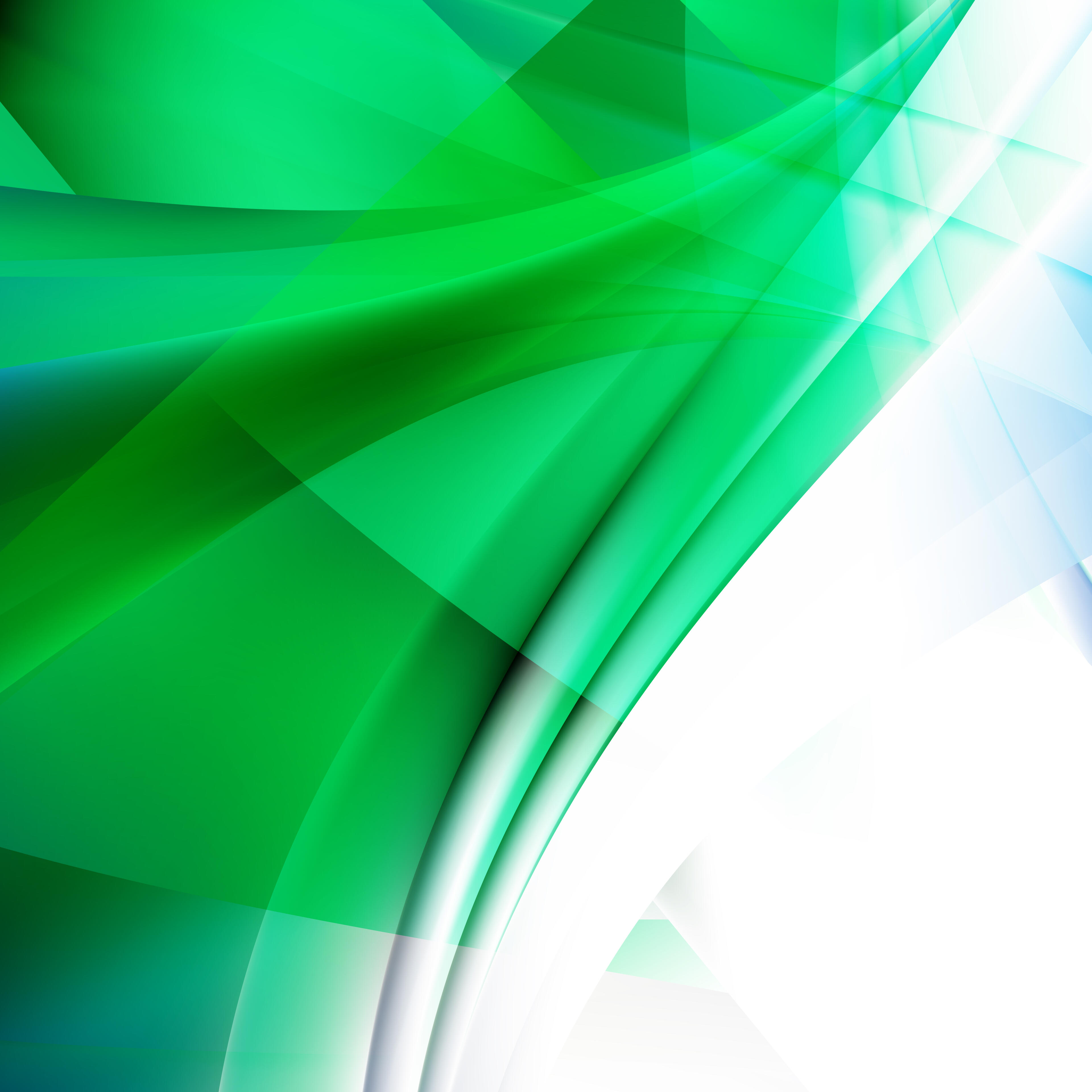 Free Abstract Green and White Background Vector Illustration