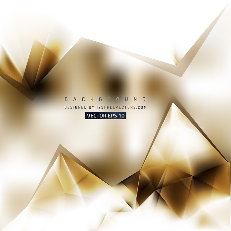 White Brown Geometric Triangle Background Design