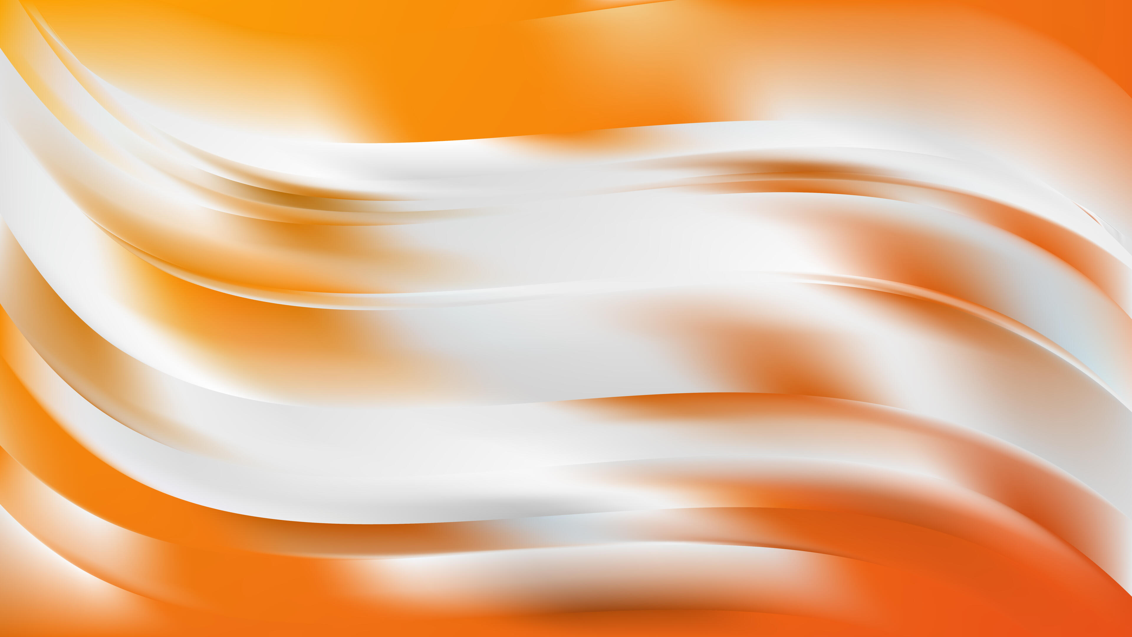 Free Download Abstract Orange and White Wavy Background