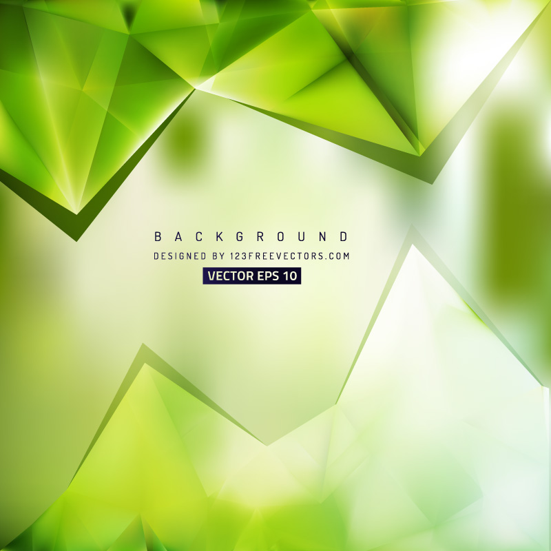 Abstract Green Triangle Polygonal Background Design