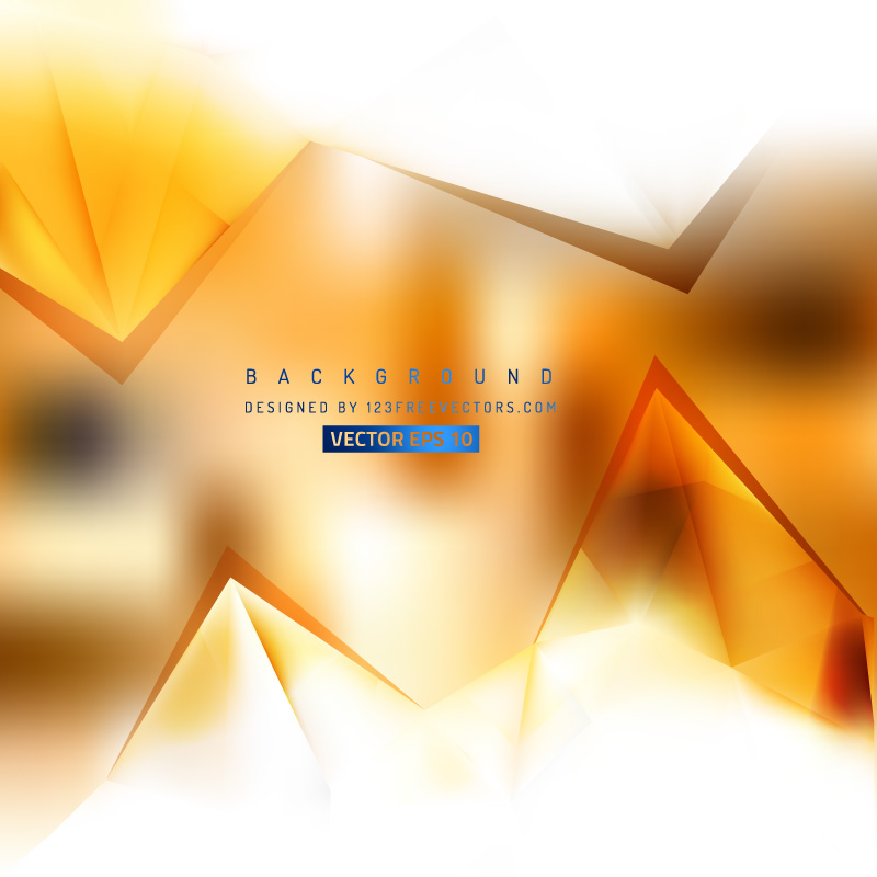Abstract White Orange Polygonal Triangular Background