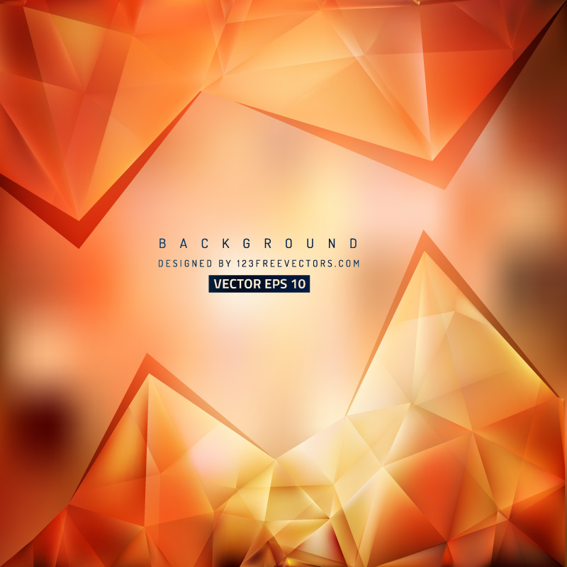 Orange Triangular Background Design