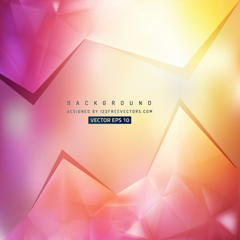 Yellow Pink Triangle Polygonal Background Template