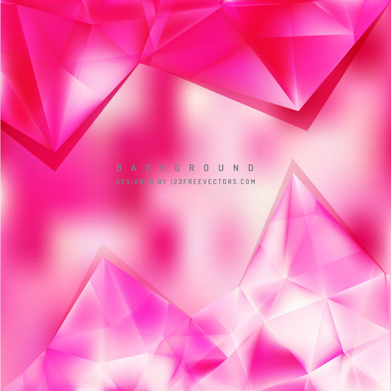 Abstract Pink Triangle Polygonal Background