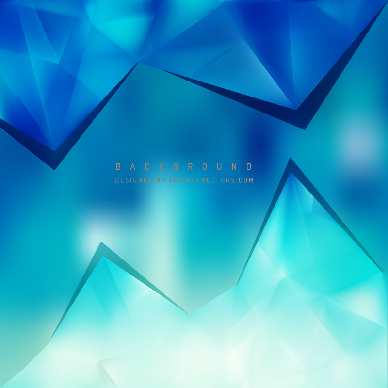 Turquoise Blue Triangle Polygonal Background