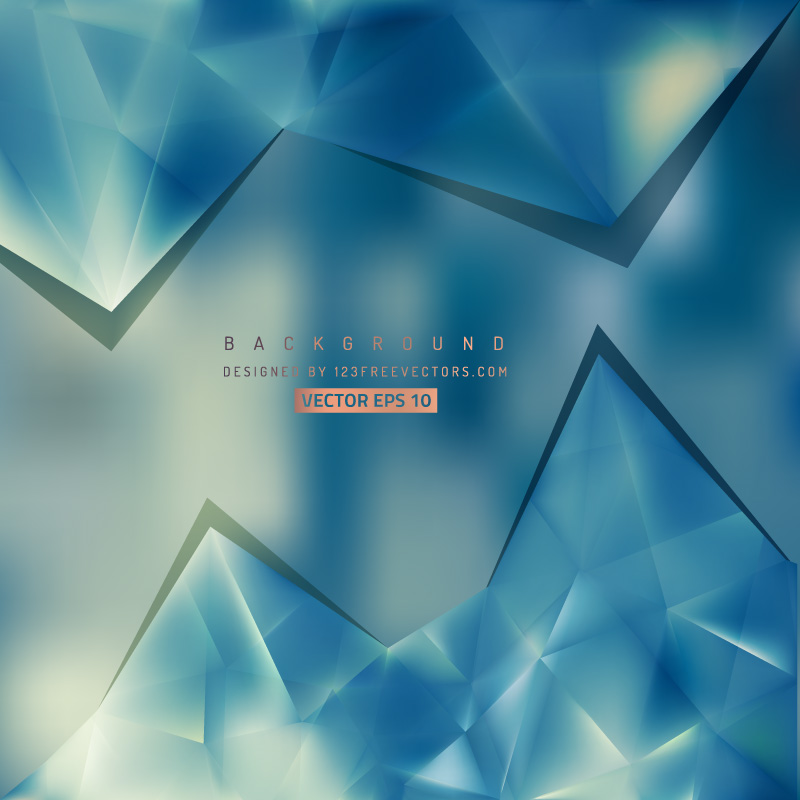 Abstract Dark Turquoise Polygonal Triangular Background Design