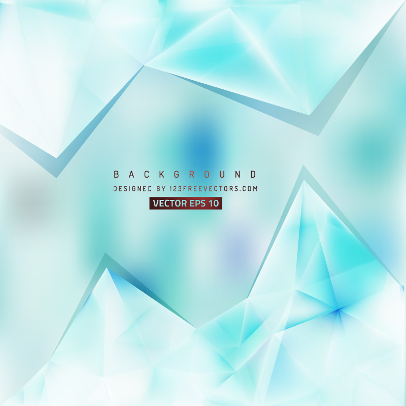 Abstract Light Turquoise Triangular Background Template