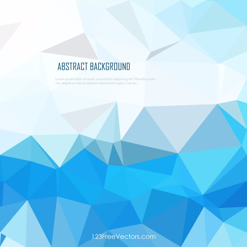 Light Blue Abstract Polygonal Background Free