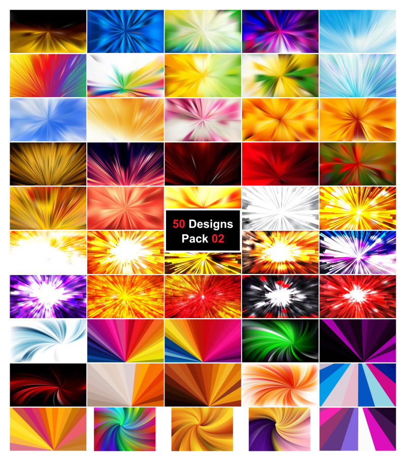 50 Abstract Burst Design Templates