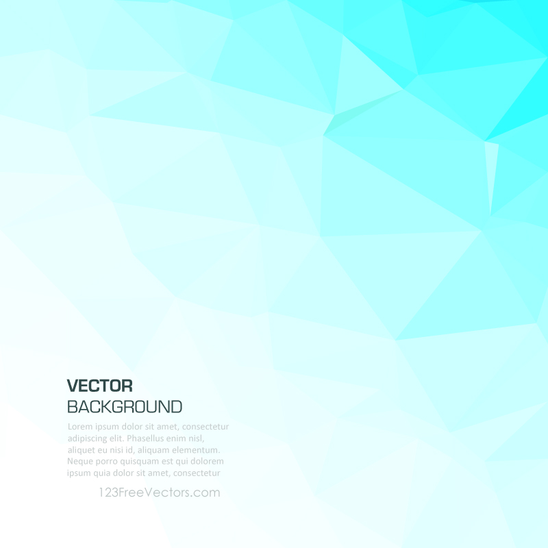 Light Turquoise Abstract Geometric Polygon Background Design