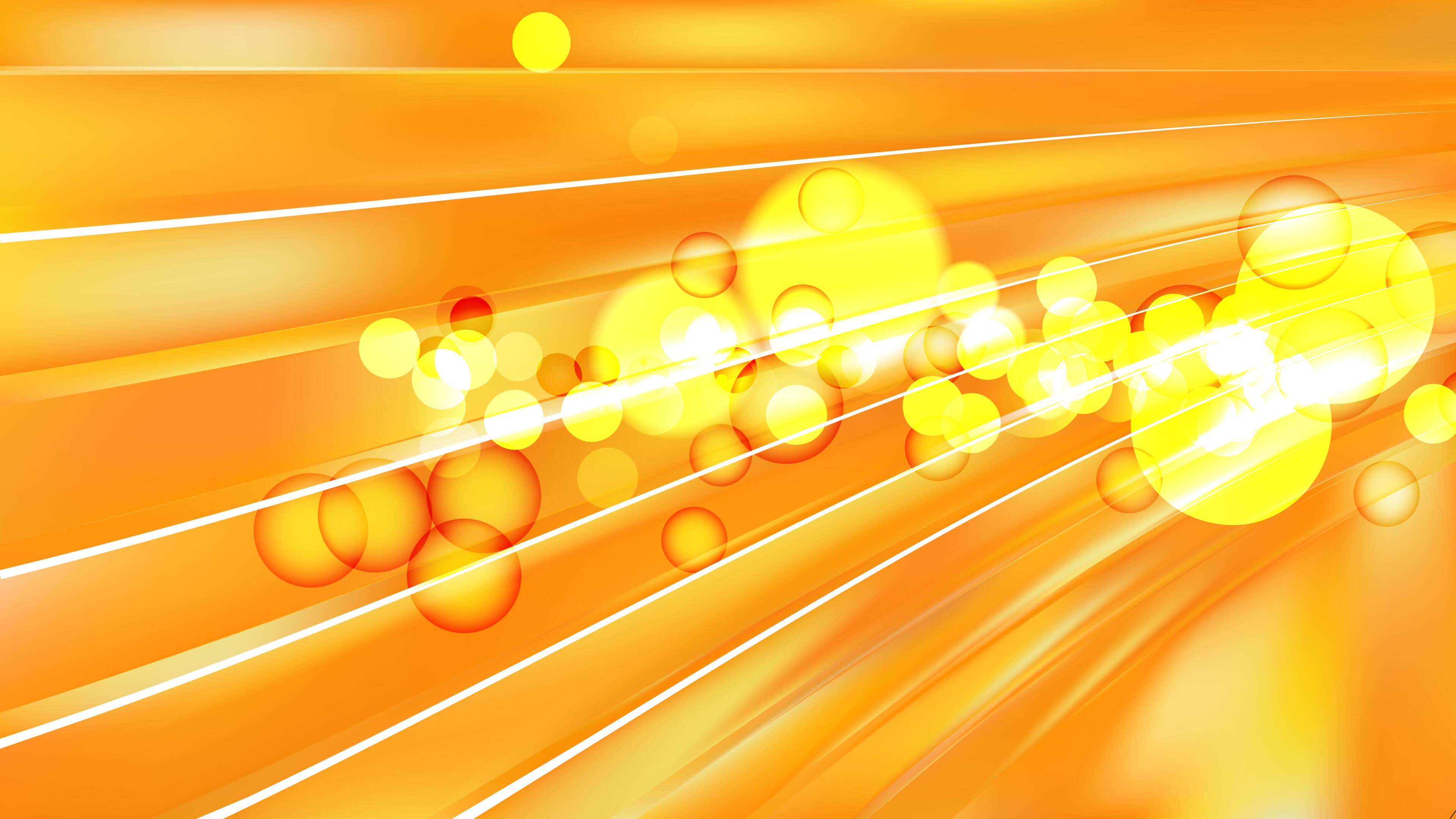Free Download Orange Abstract Background with Bokeh Effect