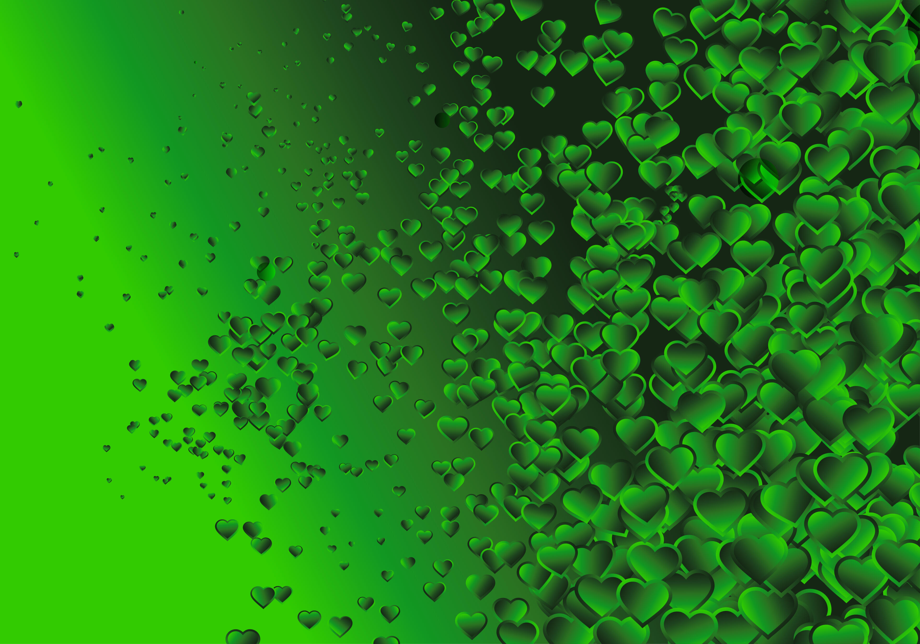 Free Download Green Valentine Background Vector