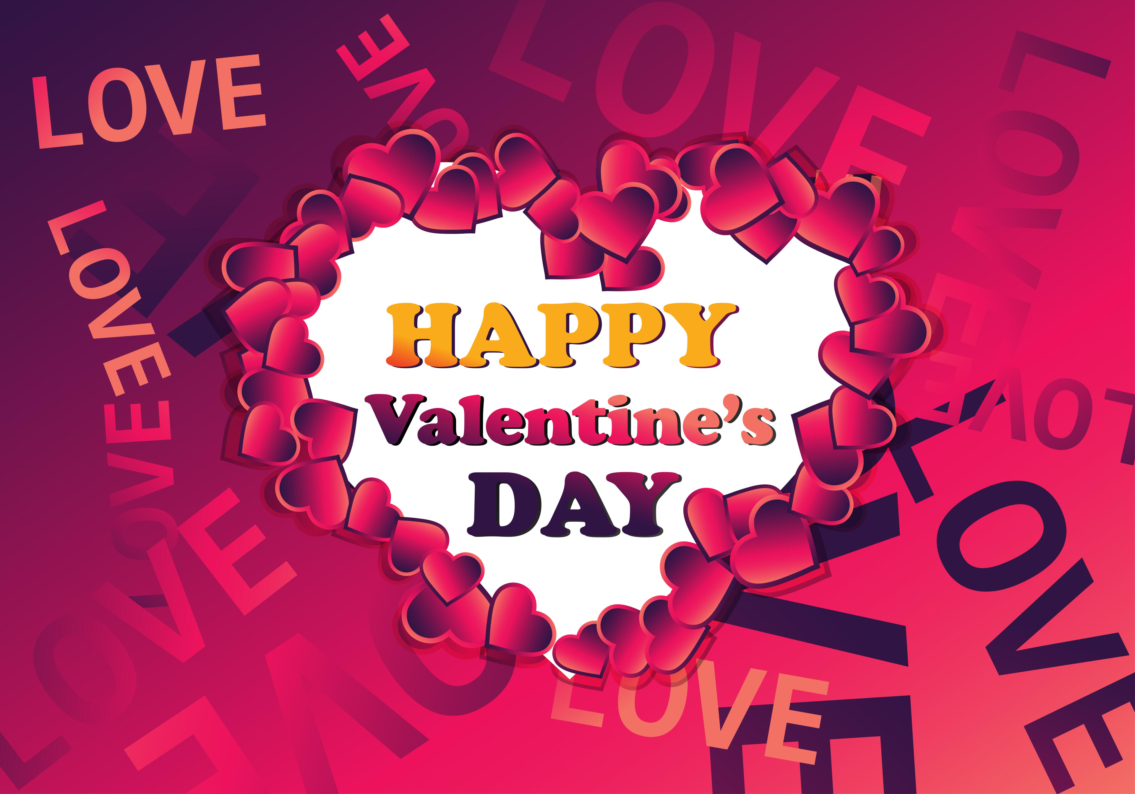 Free Download Pink Love Background Graphic