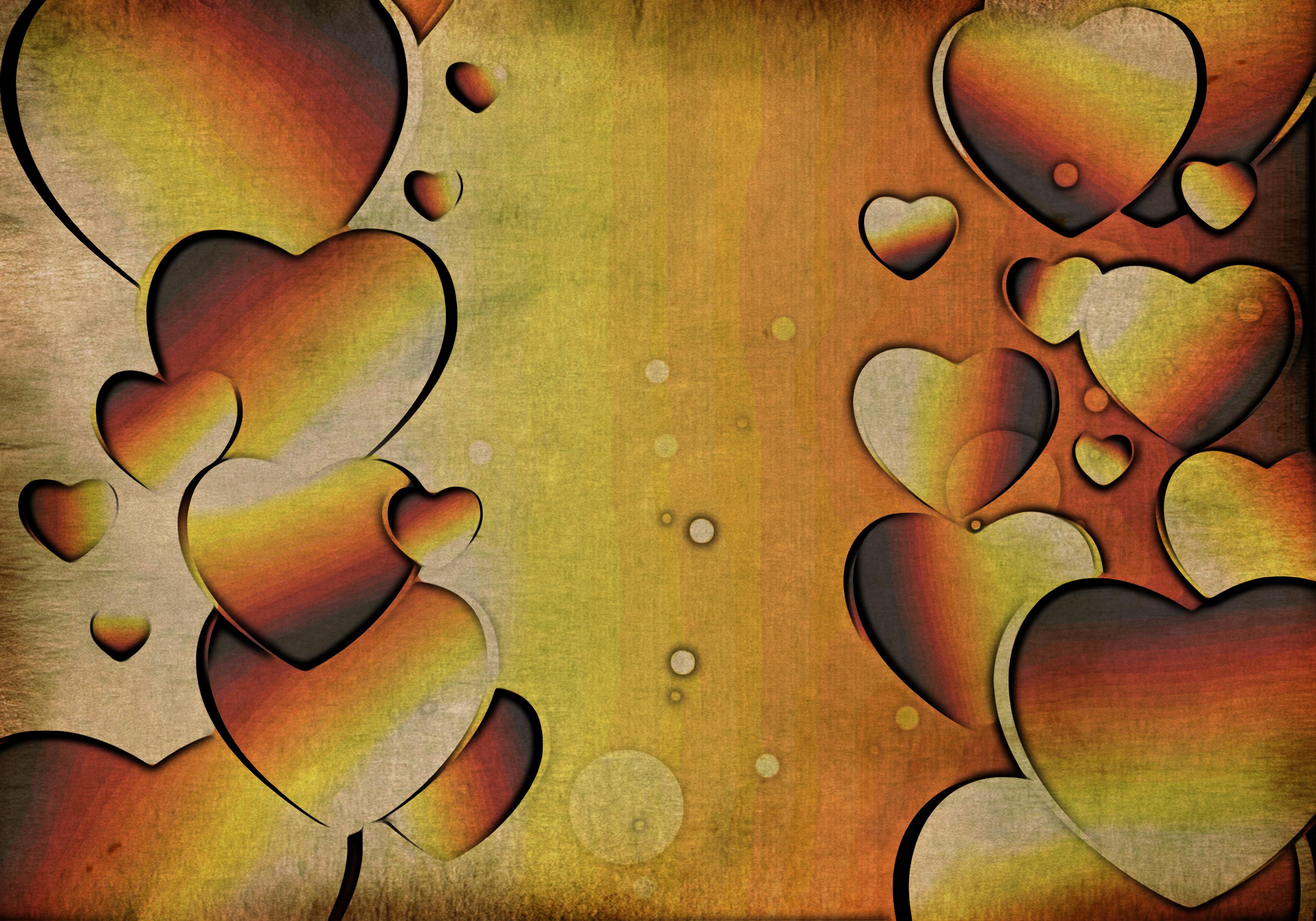 Free Orange and Beige Love Texture Background Image