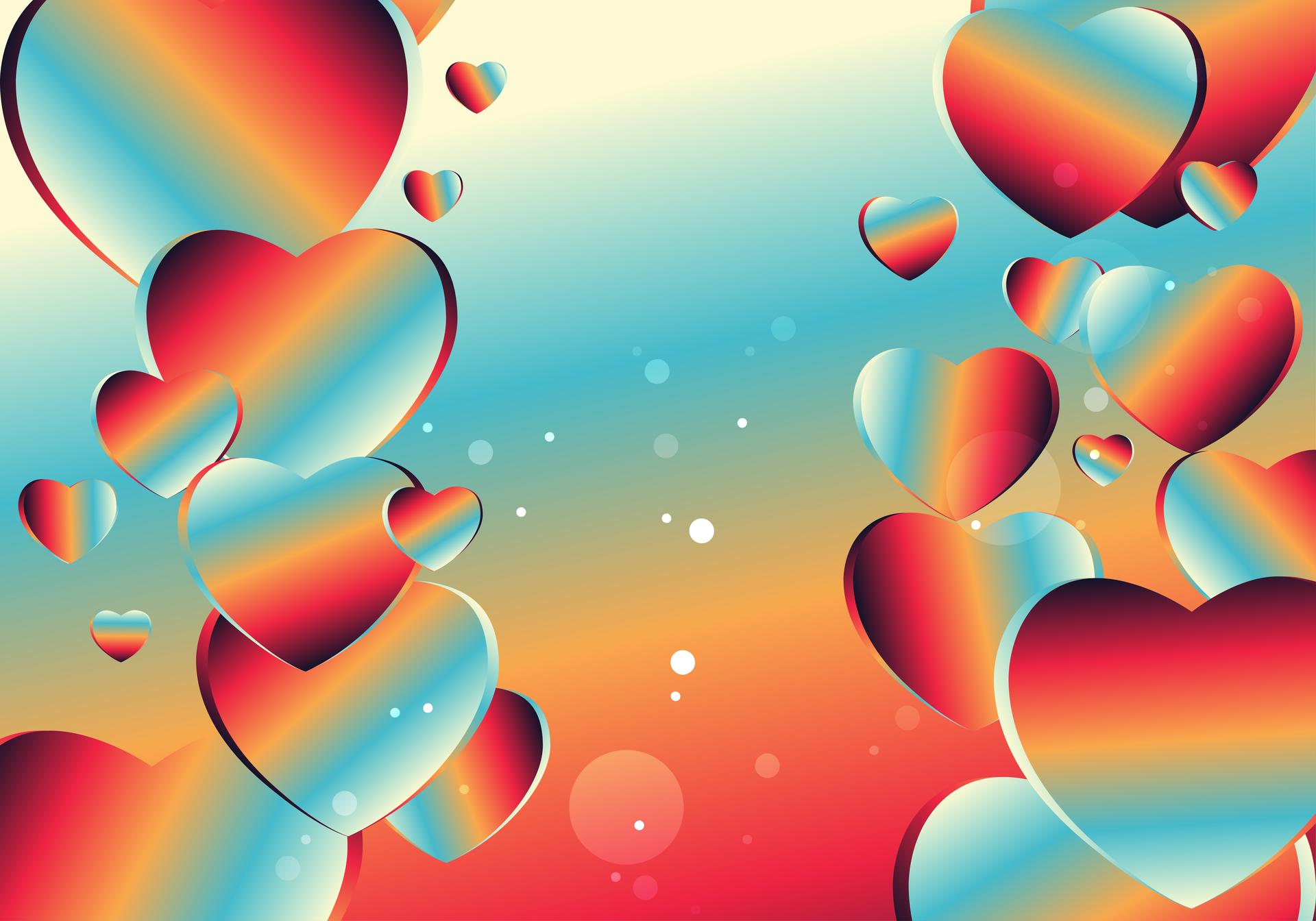 Heart Gradient Abstract Background