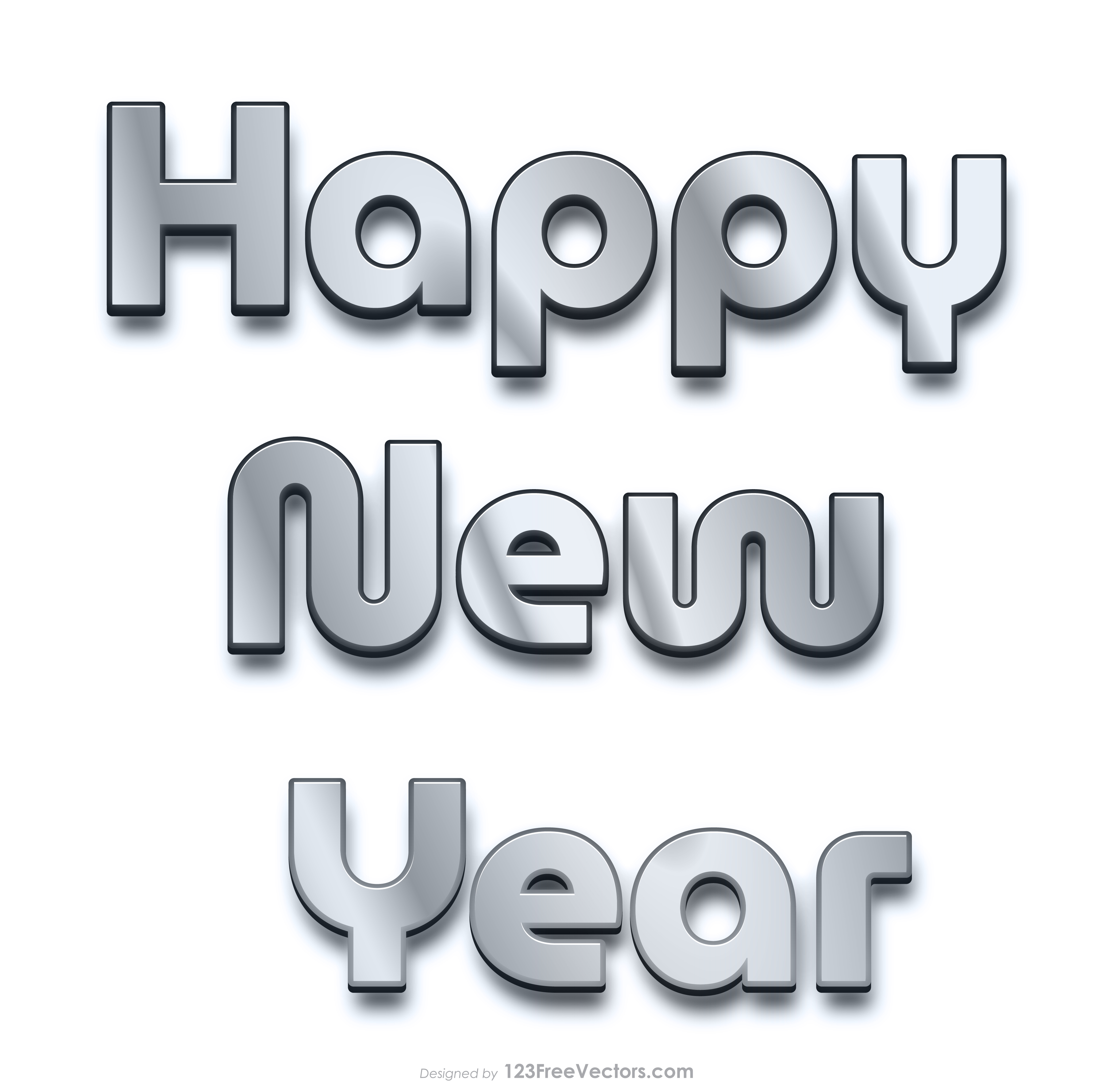 Free Download Happy New Year Text Graphic