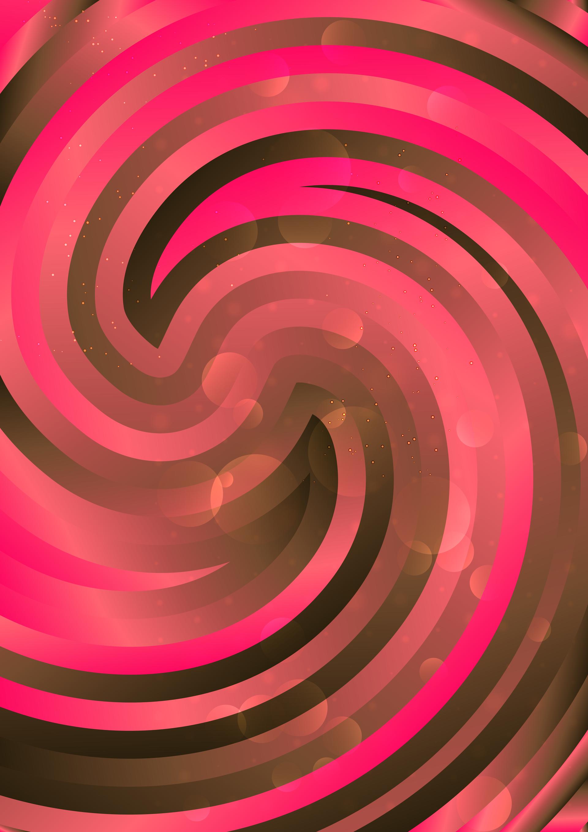 Swirling Pink and Brown Rings