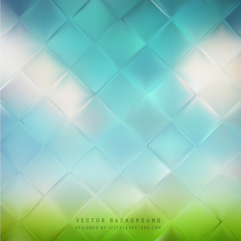 Abstract Blue Green Square Background Design