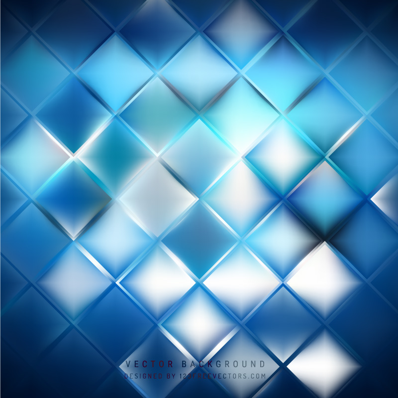 Blue Square Background Template