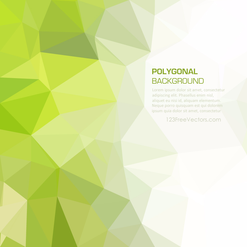 Polygonal Triangular Yellow Green Background Graphics