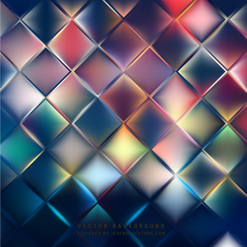 Abstract Dark Color Square Background Design