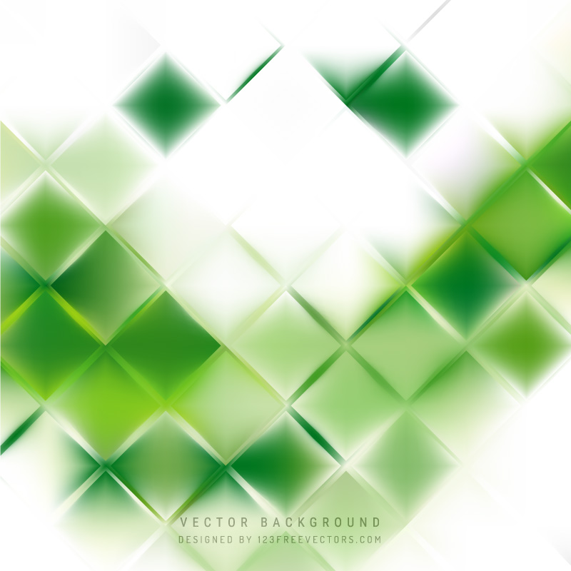 Abstract White Green Square Background Template
