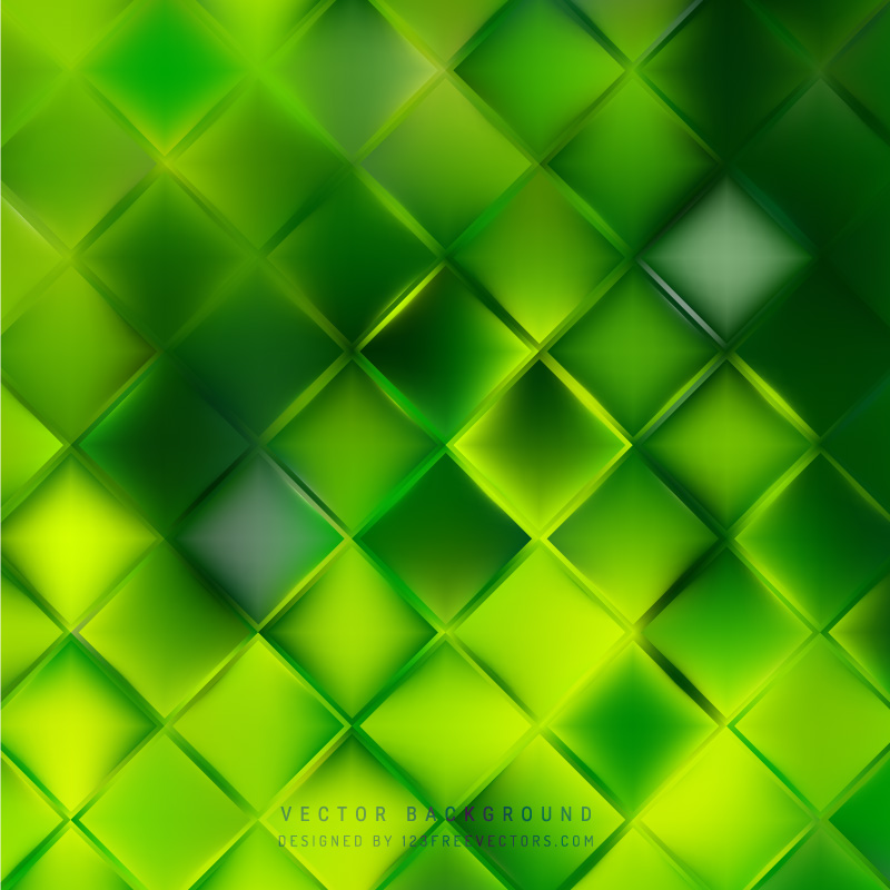 Abstract Yellow Green Square Background Pattern