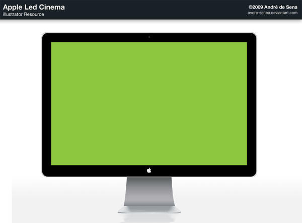 Apple Led Cinema – Vector Template Free