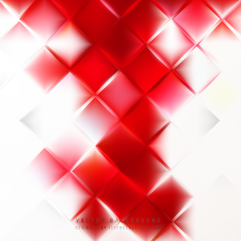 Red White Geometric Square Background