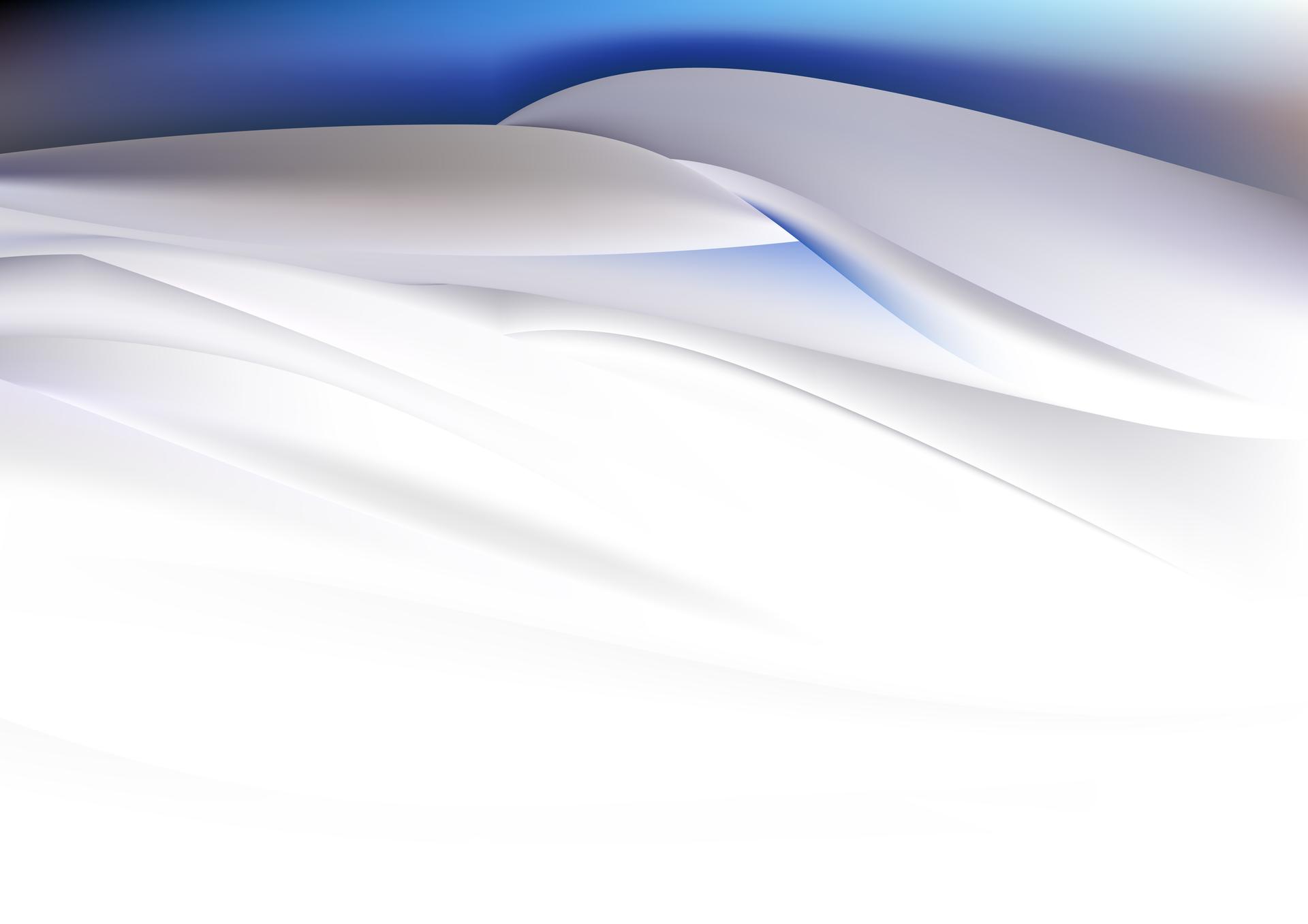 Abstract Blue White and Grey Wave Background Design
