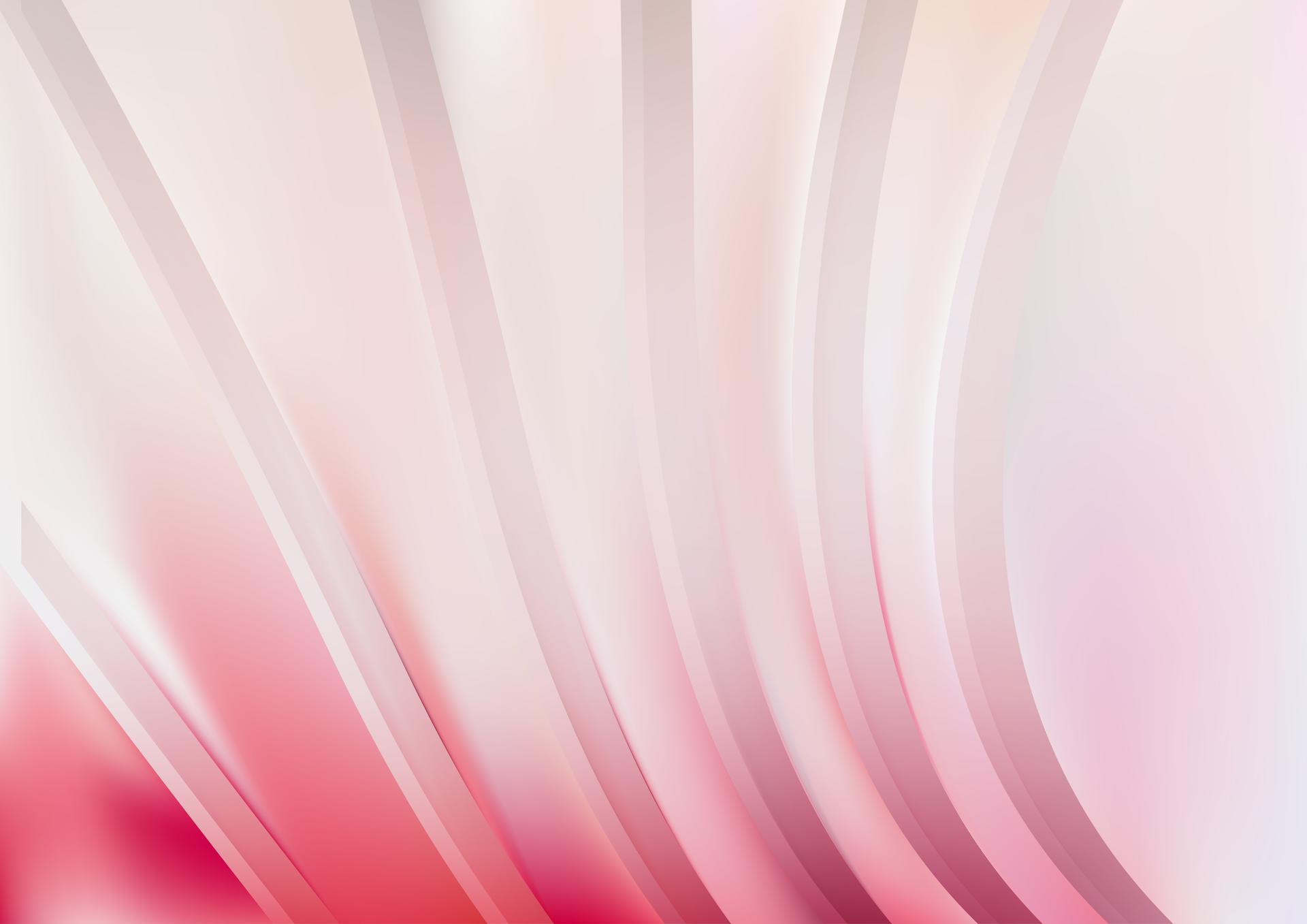 Abstract Pink and White Curved Lines Background