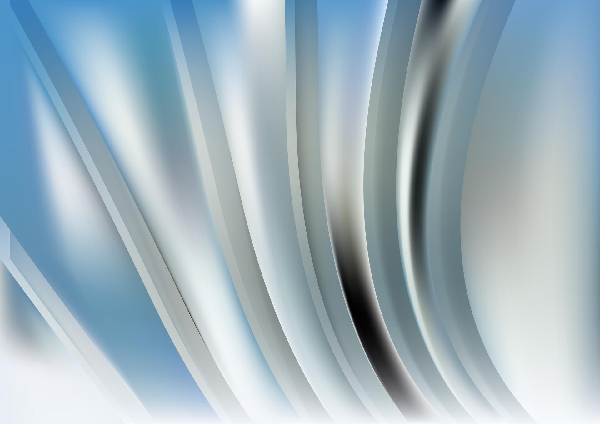 Abstract Blue and Gray Curved Lines Background