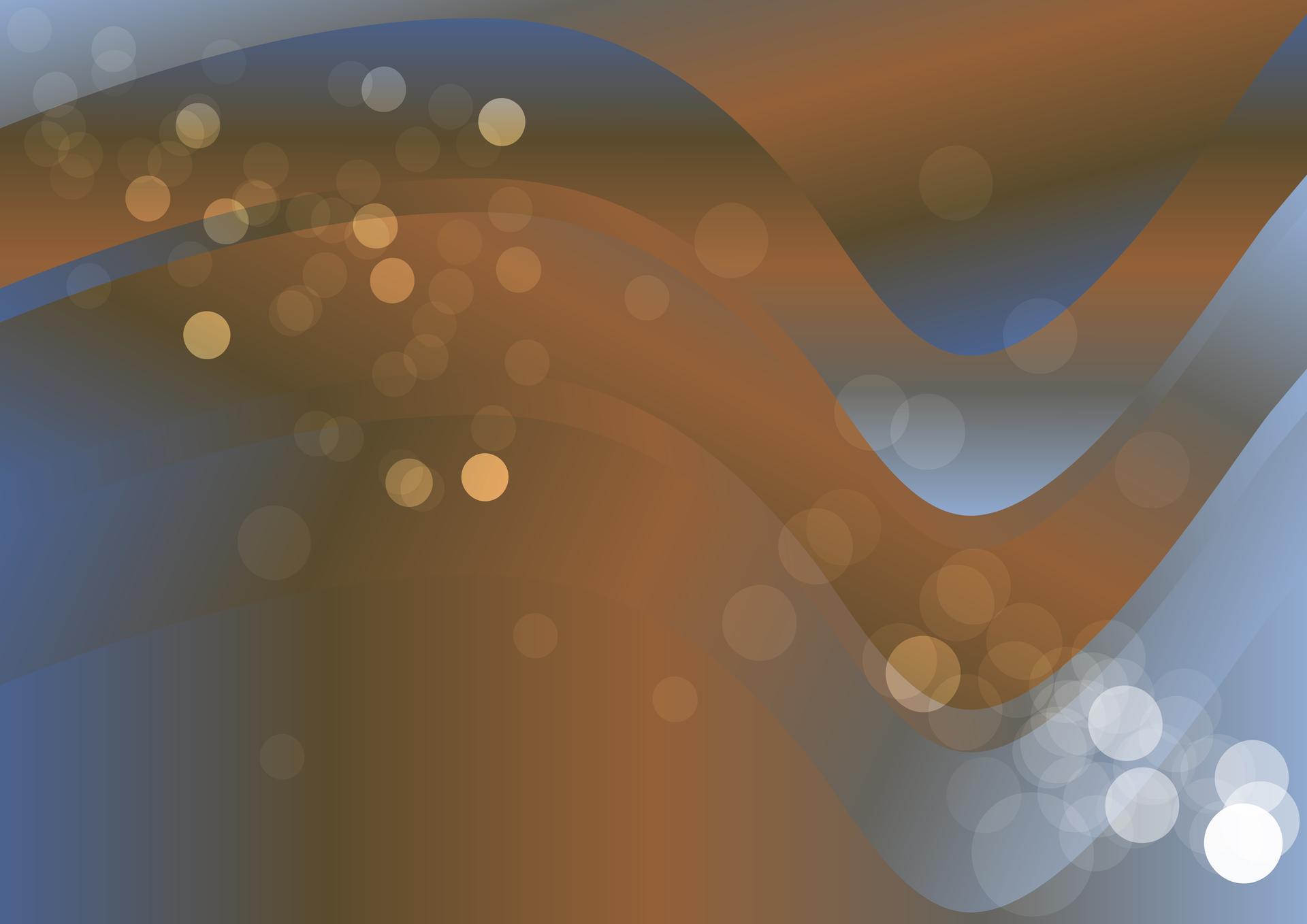 Abstract Blue and Brown Gradient Wave Background Vector Graphic
