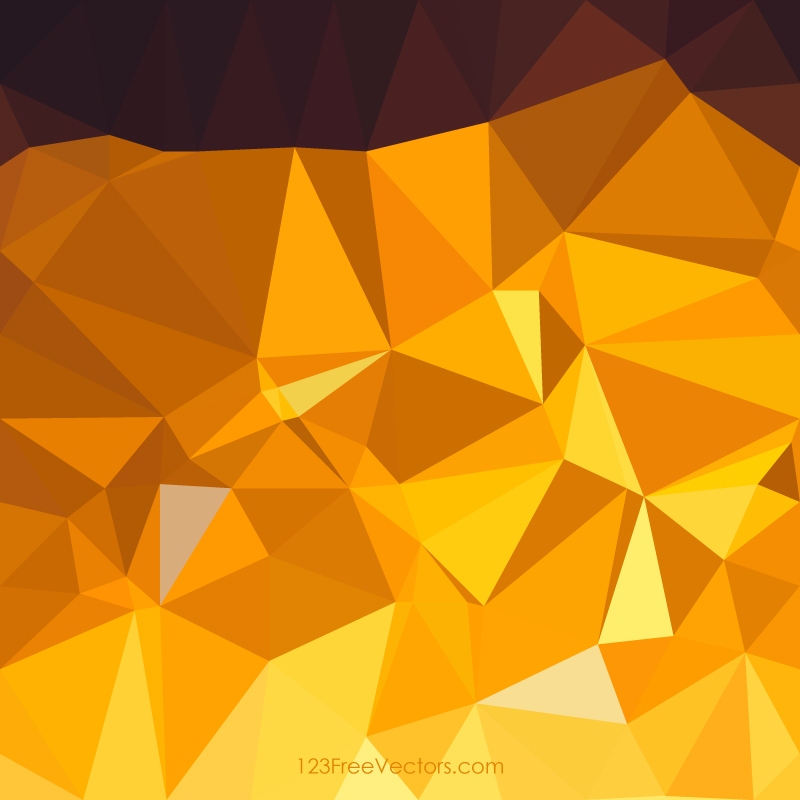 Dark Golden Brown Low Poly Background Design